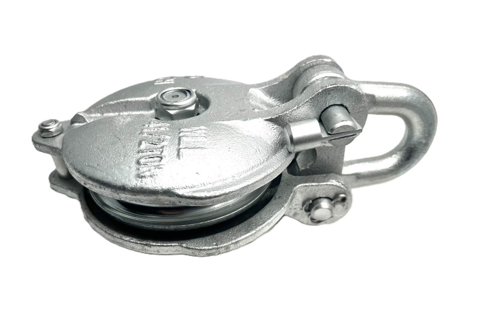5" Sheave Snatch Yarding Pulley Block, 1/2" Wire Rope Cable, WLL 4.5 ...