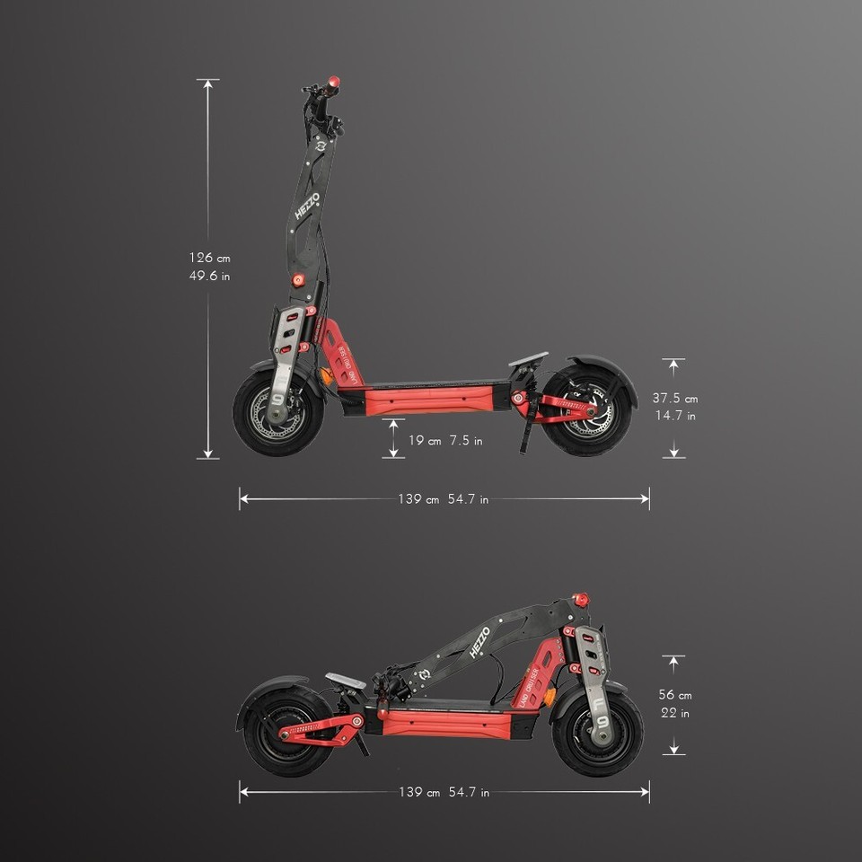 40Ah 56MPH E scooter 8000W Electric Scooter Adults Commute 12" Folding ...