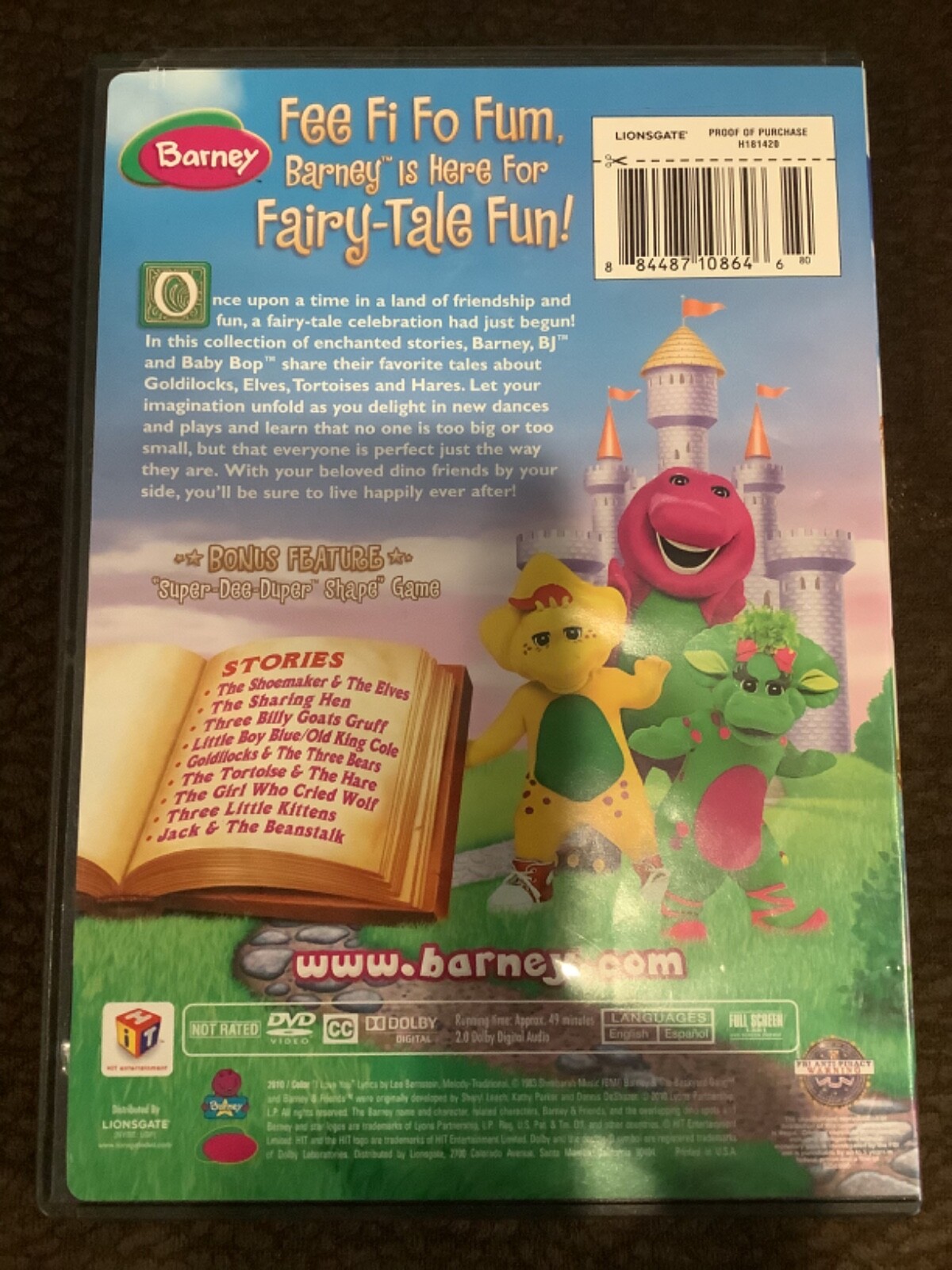 Barney Children DVD Movie Video Lot Of 6 Cartoons ABC’s Best Fairy ...