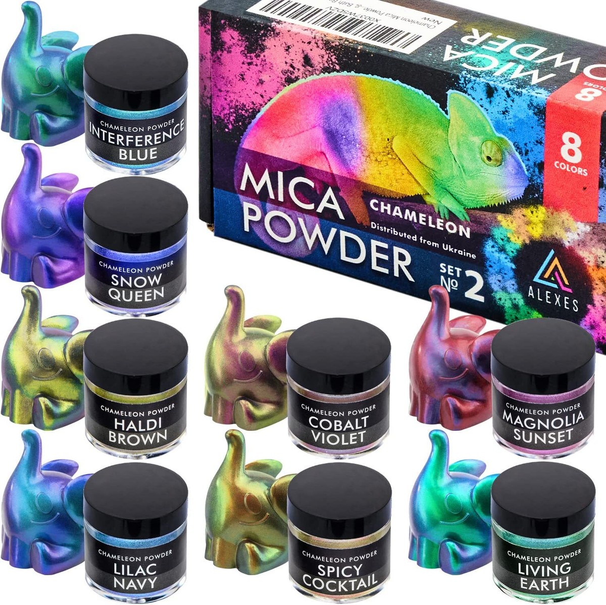 Resin Pigment 8 Colors Chameleon Mica Powder Review - Artist Supply Hub ...