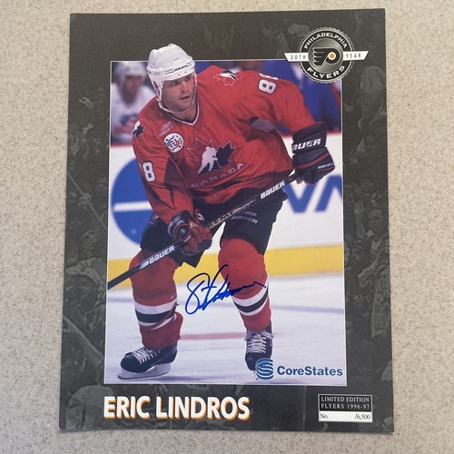 Eric Lindros signed 8.5x11 Limited Print Lineup Card Flyers | eBay