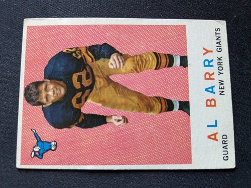 1959 Topps Football Card # 138 Al Barry RC - New York Giants (VG/EX) | eBay