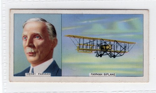 Carreras Famous airmen and Women #06 Henri Farman. Farman Biplane | eBay