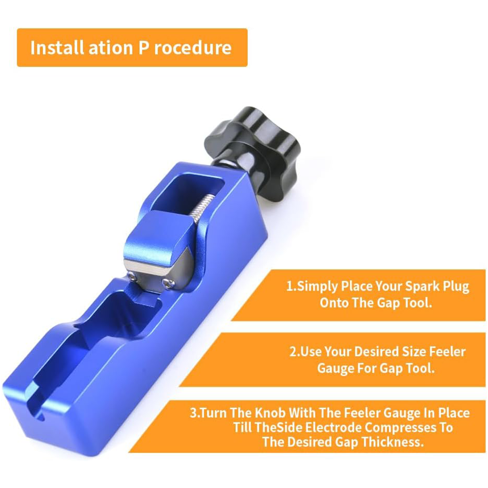 Spark Plug Gap Adjustment Tool with Magnetic Base Compatible w/ Feeler ...