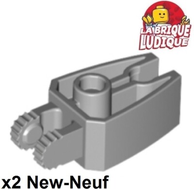 Lego 2x Charnière hinge 1x3 Locking 2 Fingers Claw End pince gris 41529 ...