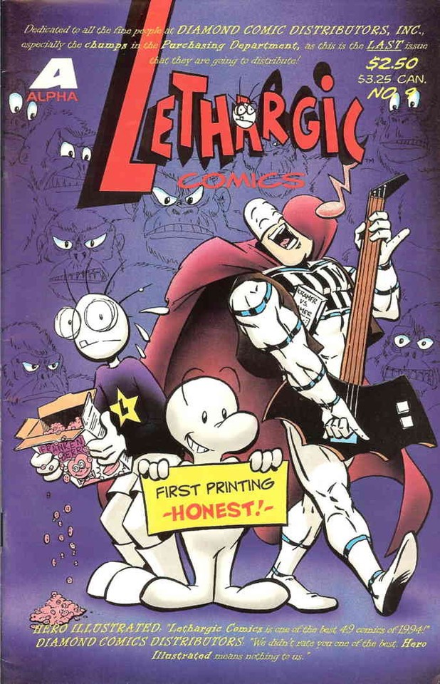 Lethargic Comics #9 FN; Alpha | Lethargic Lad Bone 1 Tribute - we ...