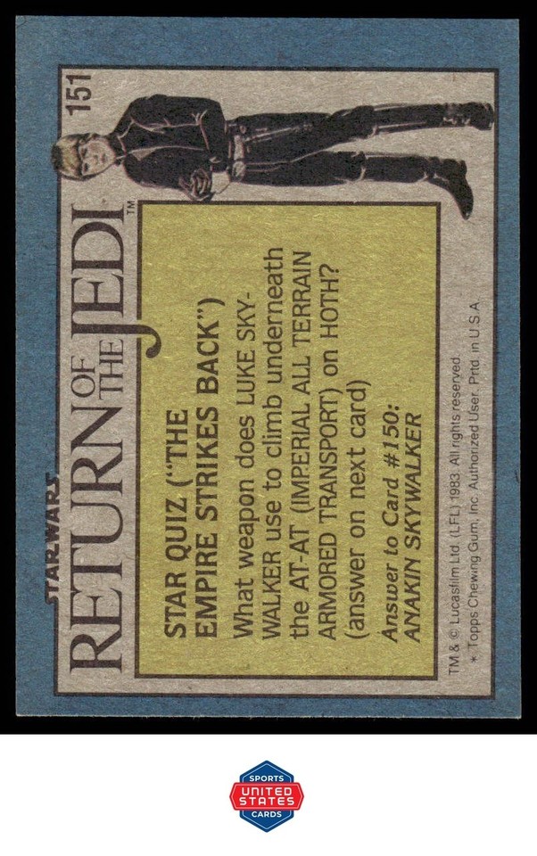 1983 Topps Star Wars: Return of the Jedi #151 A Curious Ewok | eBay