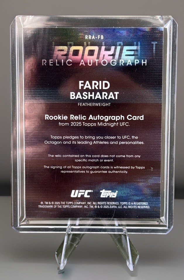 2025 Topps UFC Midnight Farid Basharat Rookie RPA #RRA-FB Autograph | eBay