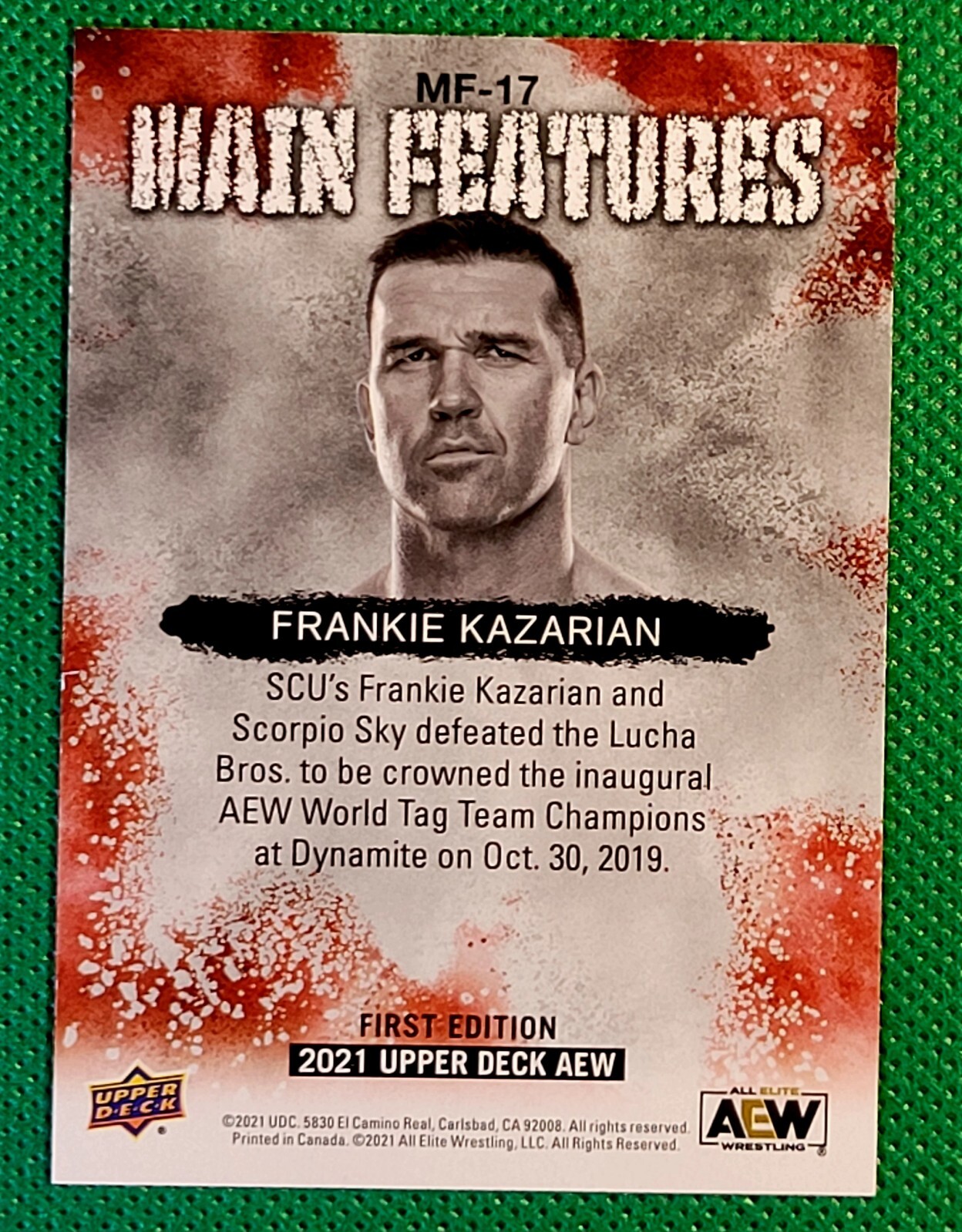 2021 Upper Deck AEW All Elite Wrestling - Main Features Frankie ...