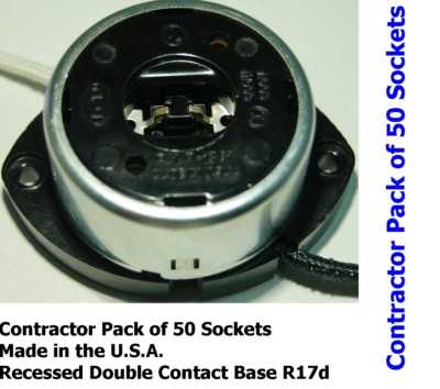 50 Recessed Double Contact Base R17d Fluorescent High Output Socket T8 ...