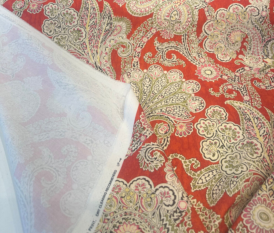 Waverly Grand Gesture Red Fiesta Drapery Upholstery Fabric By the Yard ...