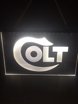 Colt Firearms Led Neon Light Sign Bright Man Cave Garage Game Room | eBay