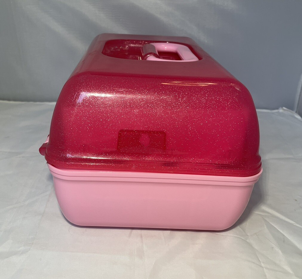 PINK Caboodles Makeup Cosmetic Case Organizer 3 Tier Travel W/Mirror ...