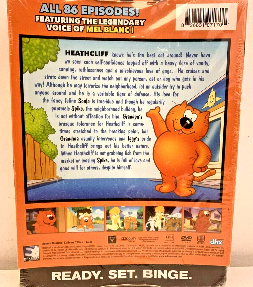 HEATHCLIFF: The Complete Series DVD (9 Disc Set) Mel Blanc -NEW/SEALED ...