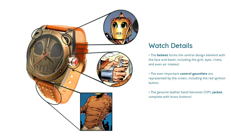 The Rocketeer Wrist Watch Limited Edition 40th Anniversary Target Coin ...
