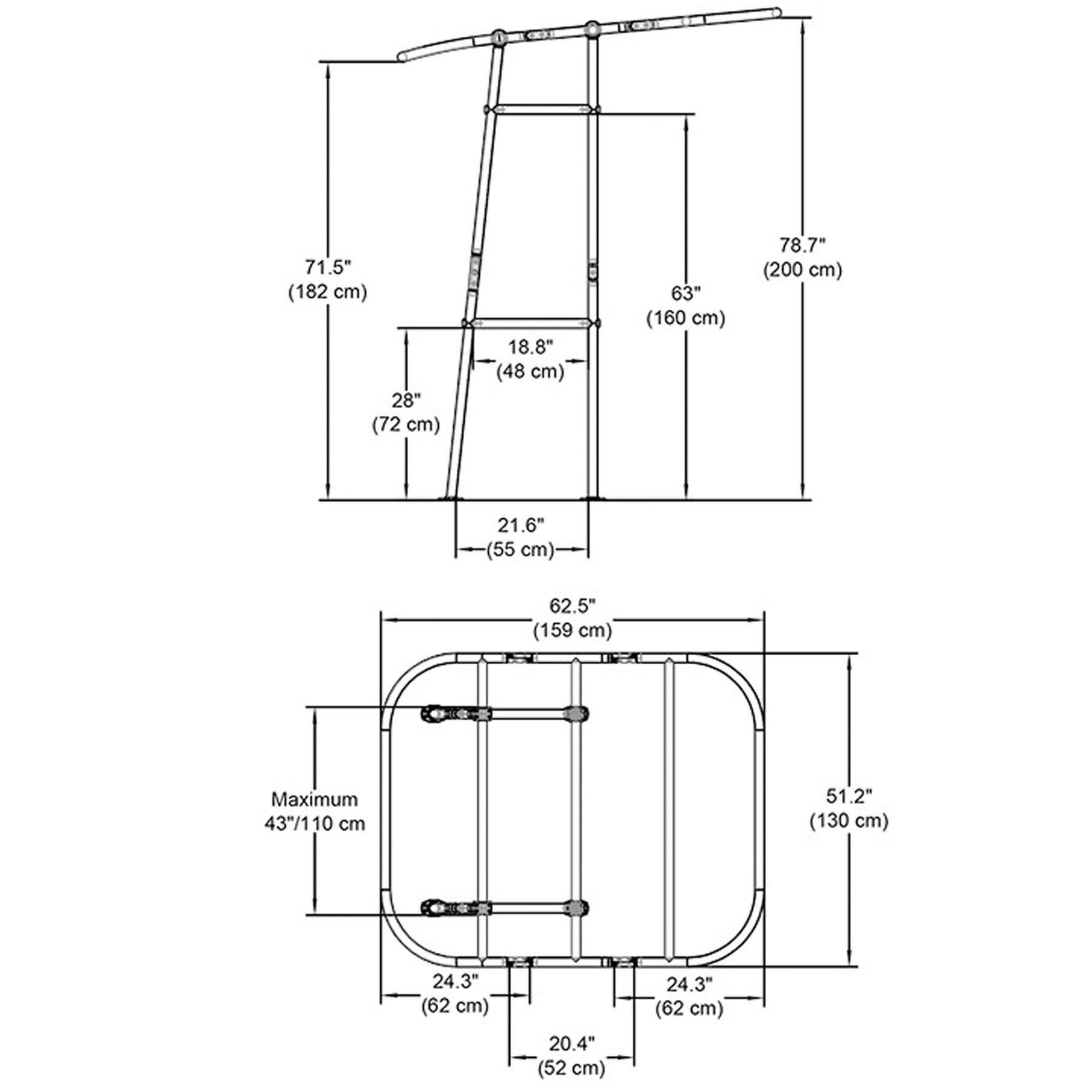 MAJOR Bimini T-top Fishing Boat Tower Rack Centre Sun Shade / Cover ...