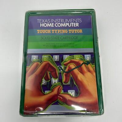 Texas Instruments TI-99/4A Touch Typing Tutor Cartridge Box & Manual ...