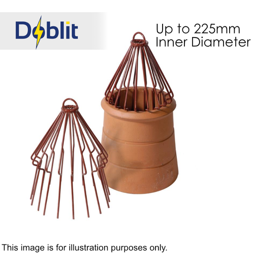 Chimney Bird Guard Black Steel Conical Cage Crow Cowl Protect 225mm ...