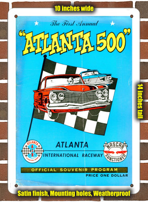 Metal Sign - 1960 Atlanta Motor Speedway Racing Program - 10x14 inches ...