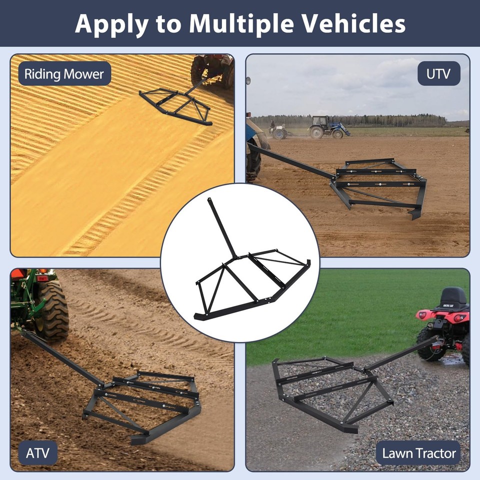 Driveway Drag 66" Grader Tow Behind Drag Harrow Hitch Lawn Tractor for ...