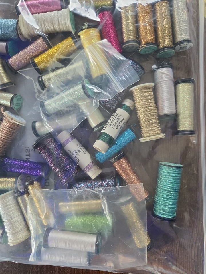KREINIK THREADS Lot Of 50 Spools New And Used Nice Variety Colors And ...