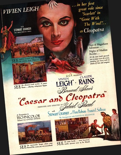 Caesar And Cleopatra 1946 Movie Starring Vivien Leigh Illustrated Ad, d7 | eBay
