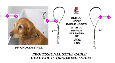 Top Performance Pet Grooming CABLE LOOP Noose RESTRAINT For Table Arm ...