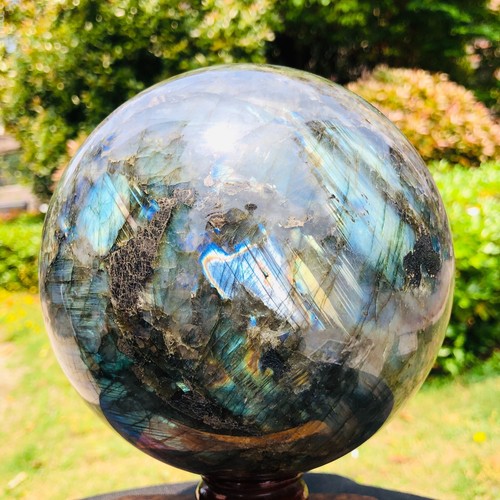 10.23LB Natural Labradorite Ball Rainbow Quartz Crystal Sphere Gem ...