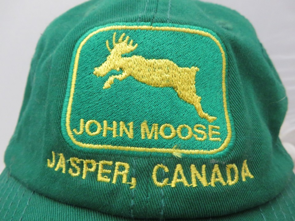 Jasper Canada John Moose Baseball Hat cap adjustable v green novelty ...