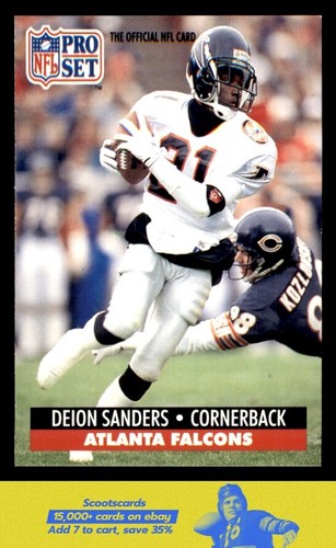 1991 Pro Set Deion Sanders #98 Atlanta Falcons | eBay