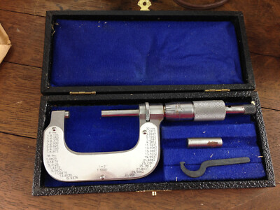 VINTAGE GERMAN MADE MICROMETER 1"-2" OUTSIDE 1/1000" | eBay