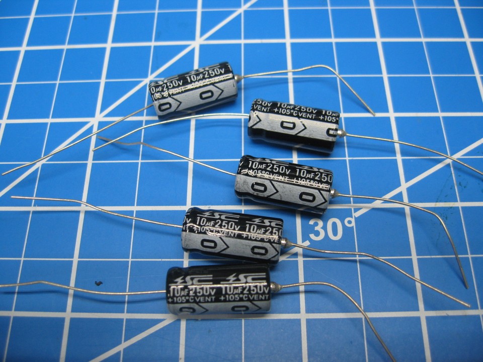 SC - GHA Series - Axial Electrolytic Capacitors - 250v 10uF - 5 Pieces ...