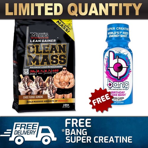 MAX'S CLEAN MASS 10LB || LEAN GAINER PROTEIN WPI WPC CARBOHYDRATES ...