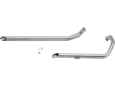Paughco Moto Sportster Rigid Frame Shotgun Slash Cut Drag Pipes Chrome ...