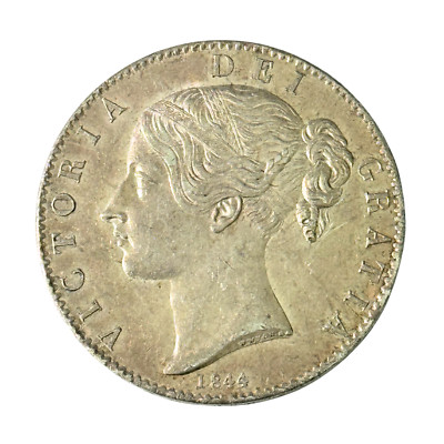 1 Crown - Victoria Dei Gratia 1844 Solid Silver Coin Antique Royal | eBay