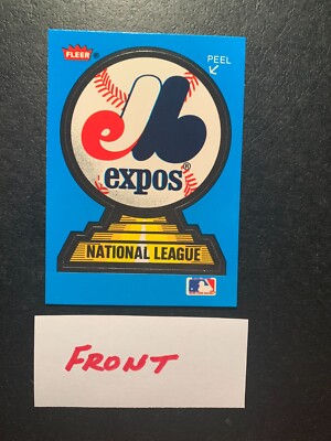 MONTREAL EXPOS 1987 Fleer Logo Sticker Card | eBay
