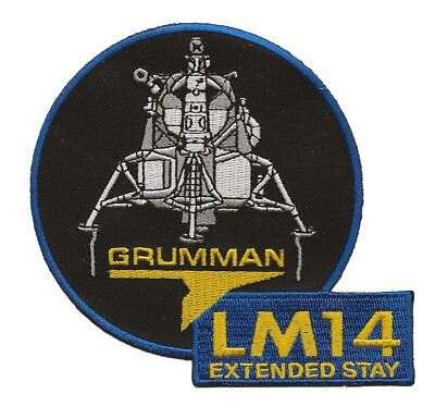 NASA Grumman Apollo LM14 LEM Lunar Spacecraft Lander moon mission patch ...