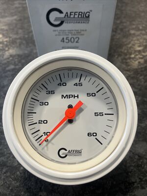 Gaffrig 3 3/8 mechanical speedometer 60mph white head only 4502 | eBay