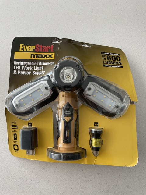 Everstart Maxx Rechargeable Satellite Worklight SAT3E LED 600 Lumens ...