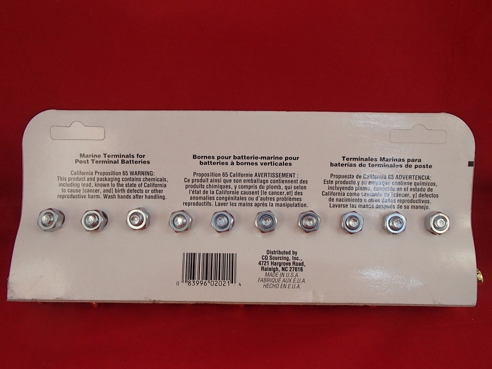 10 PC MARINE DEKA CARQUEST Heavy-Duty Top Post Battery CABLE Terminal ...