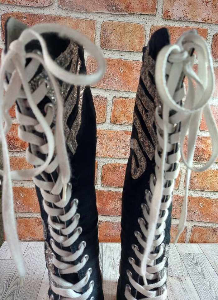 Converse All Star Chuck Taylor XX Tall High Glitter Logo Sneakers Women ...