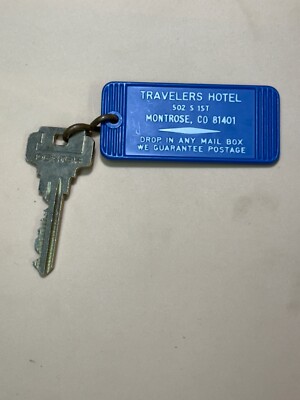 "Travelers Hotel" Motel Room Key Fob & Key Montrose Colorado #26 | eBay