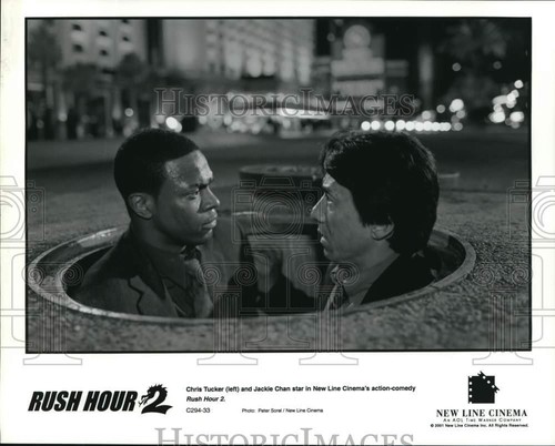 2001 Press Photo Actors Chris Tucker, Jackie Chan in "Rush Hour 2 ...