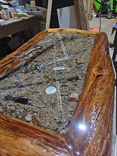 🎲 Unique World War II Table – Epoxy Resin Artwork 🎲 Armored projectile ...