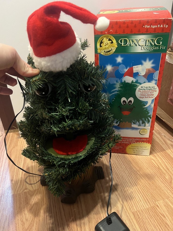 Gemmy Douglas Fir Talking Tree Animated Singing Dancing Christmas Tree ...