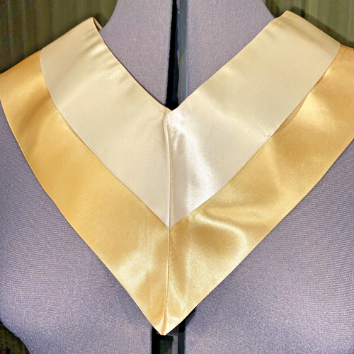 Choir Sash/Collar- Cream & Gold Reverses to Solid Gold Satin | eBay