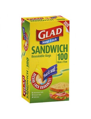 Glad Snap Lock Sandwich Bags 100 Pack x 6 | eBay