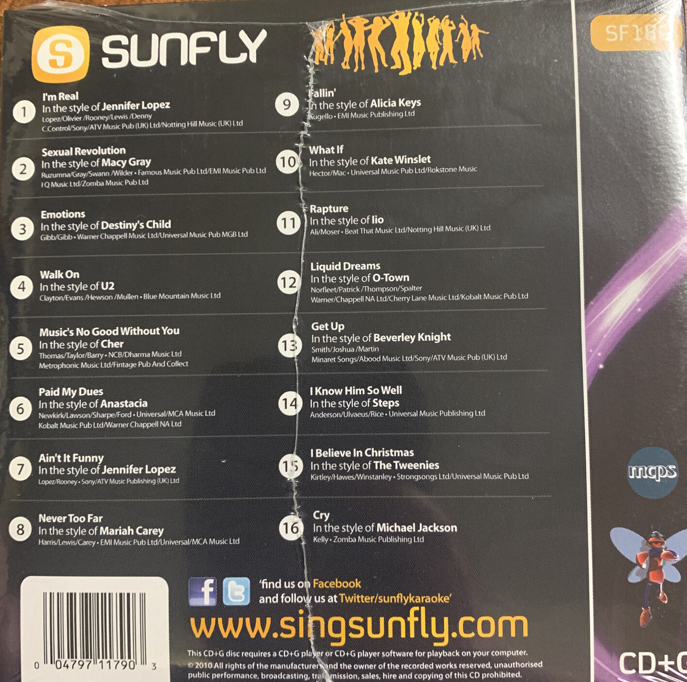 Sunfly Hits Karaoke Disc Vol 186 - Cher, Destiny’s Child, Steps, Mariah ...