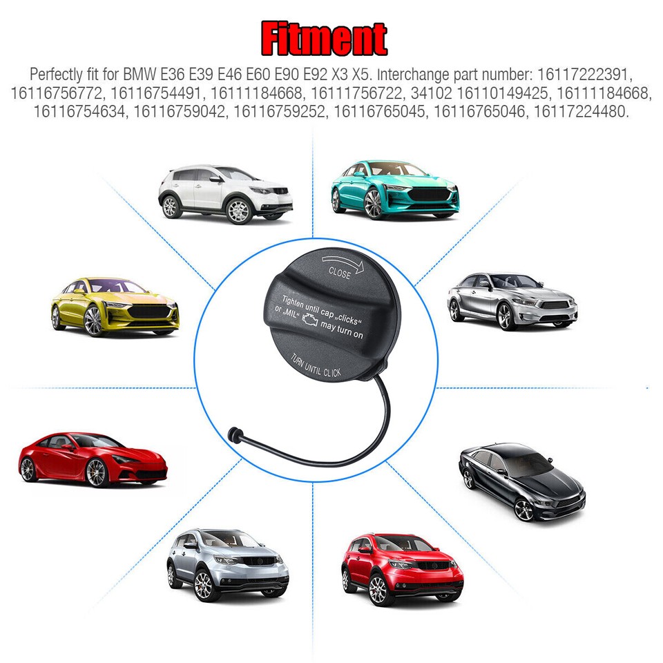 Fuel Tank Gas Cap For BMW Mini E39 E46 E60 E90 F10 E70 E71 E84 E88 E82 ...