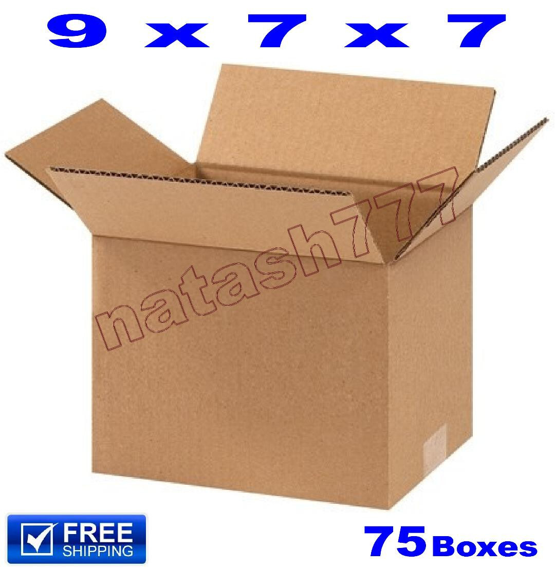 75 - 9x7x7 Cardboard Boxes 32ECT Mailing Packing Shipping Corrugated ...